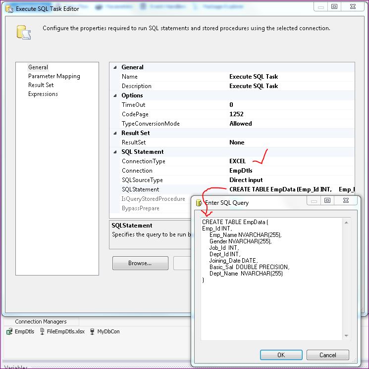 Ssis File Systemtask To Create An Excel File Dynamically From A Sql Query Or Table During