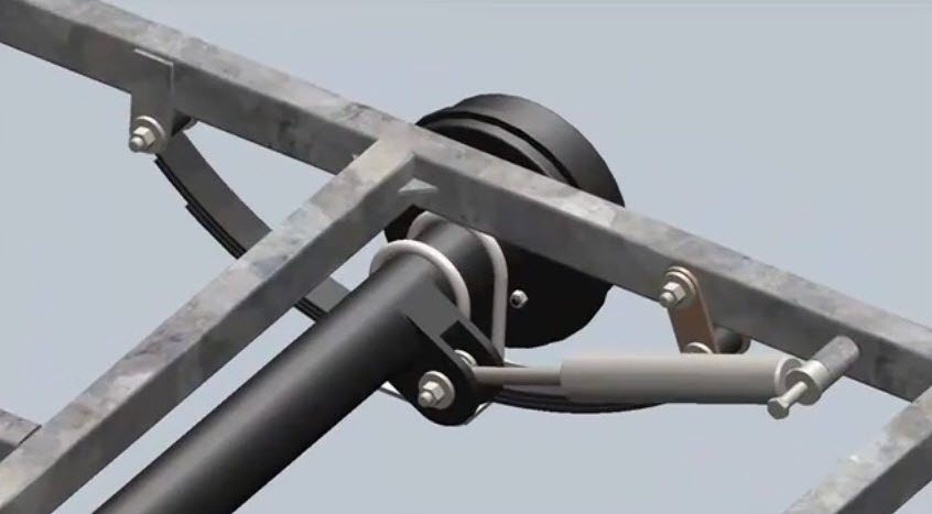 SolidWorks 2011 : Create 3D Model trailer 1 Axle Assembly Animation and ...