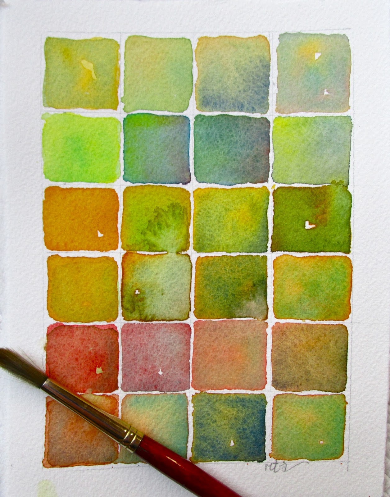 Sketchbook Wandering : Watercolor Mixing in Spring