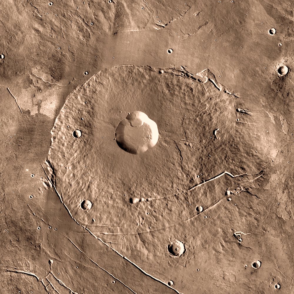 NASA MARS ODYSSEY (2001- 2010/2025) Albor Tholus (4,500m /14,764 ft- 4 ...