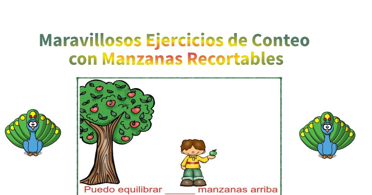 Maravillosos Ejercicios de Conteo con Manzanas Recortables - AULA ...