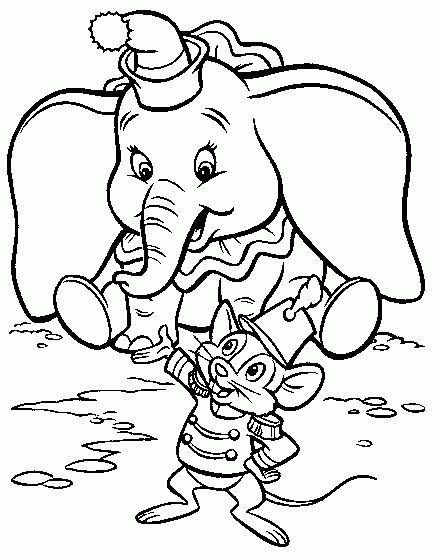 Desenho Do Dumbo para colorir - O Mundo Das Crianças