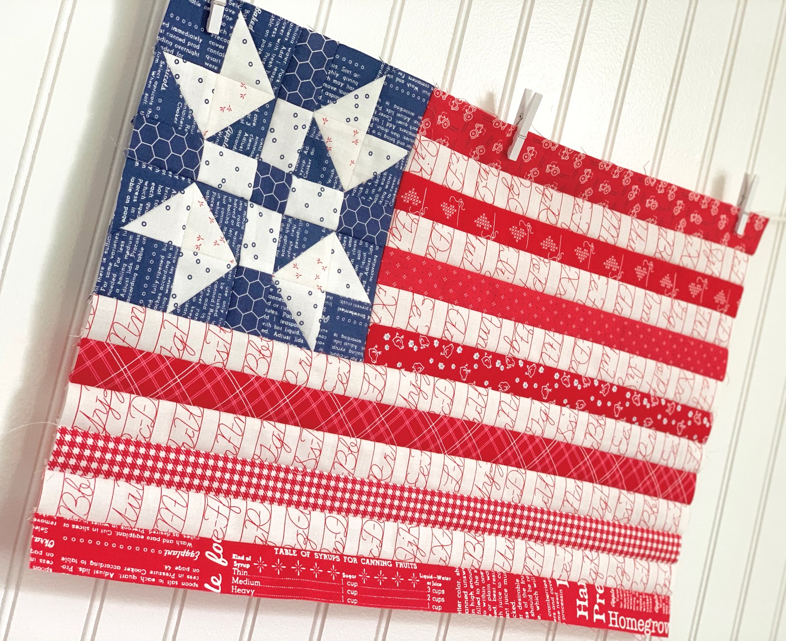 Bee In My Bonnet: Vintage Block Along - Week 21 - 4th of July Flag!!