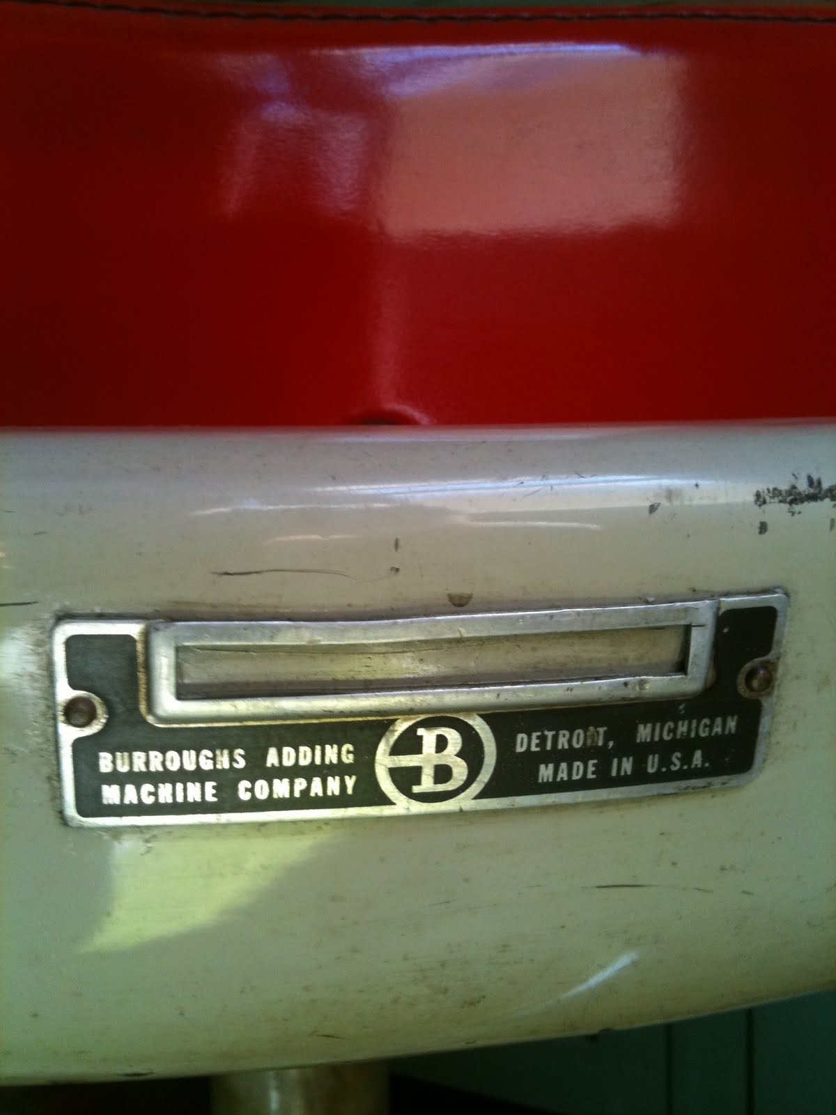 SEATTLE JUNK LOVE: 1940's Burroughs Adding Machine Company desk chair- $135