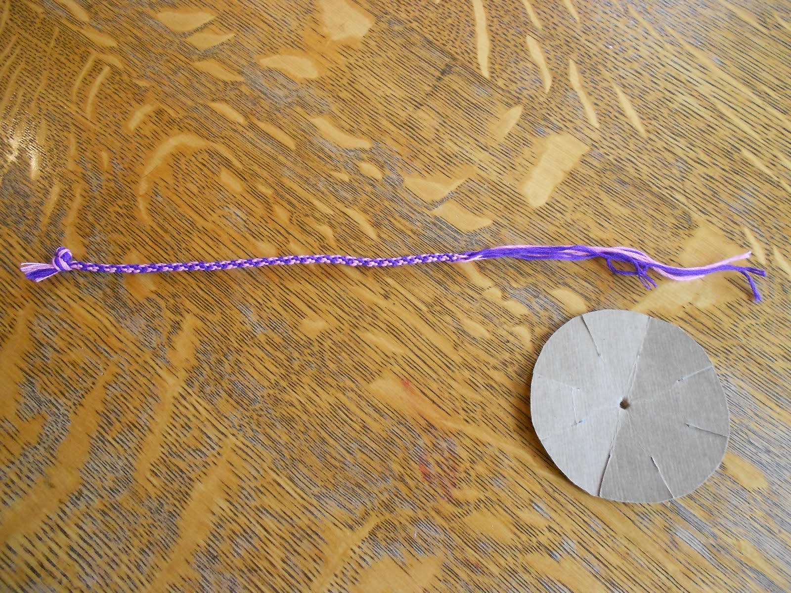 Almost Unschoolers: Friendship Bracelet Braiding Disk