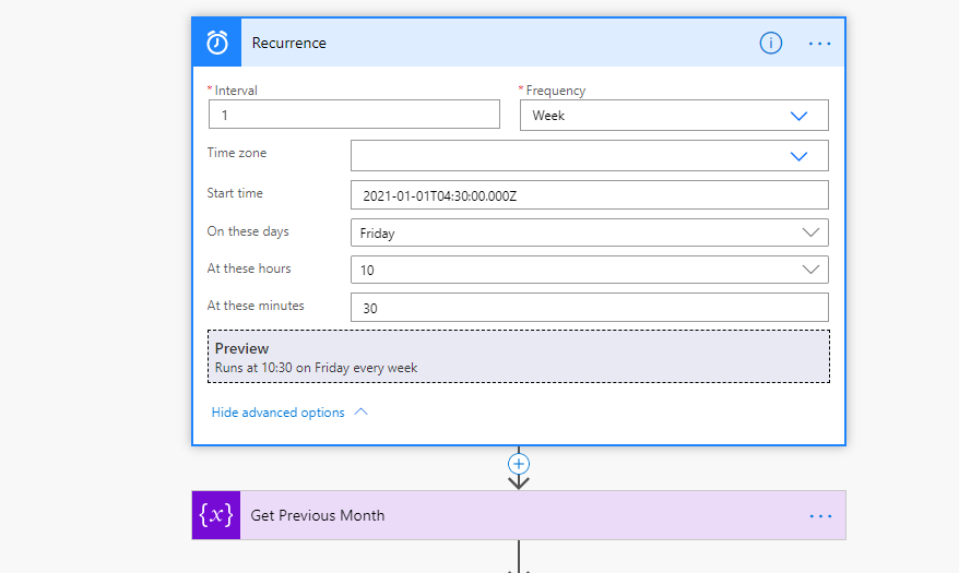How to Create a flow that runs only once a week using Power Automate