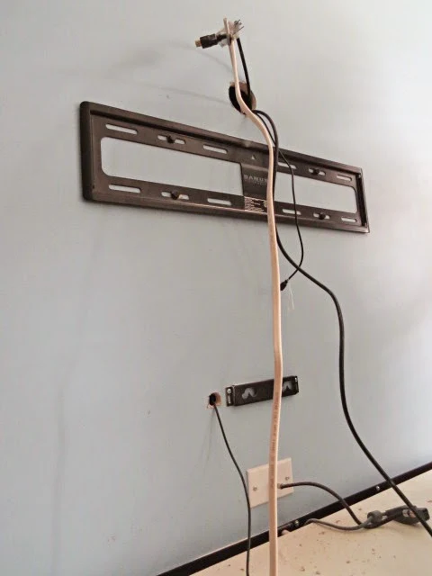 How to hide your television and cable wires, an easy DIY. - Flipping ...