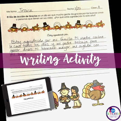 Easy Thanksgiving Activities in the Spanish Classroom | Miss Señorita