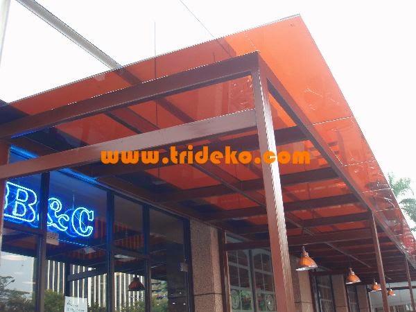 kanopi kaca, canopy kaca tempered laminated, sun louvre, kanopi atap ...
