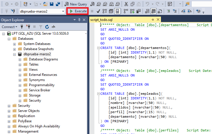 Exportar información (base de datos en producción a una base de datos ...