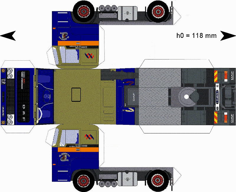 SP. Papel Modelismo: PaperCraft - DAF - M. Mooy Logistics BV
