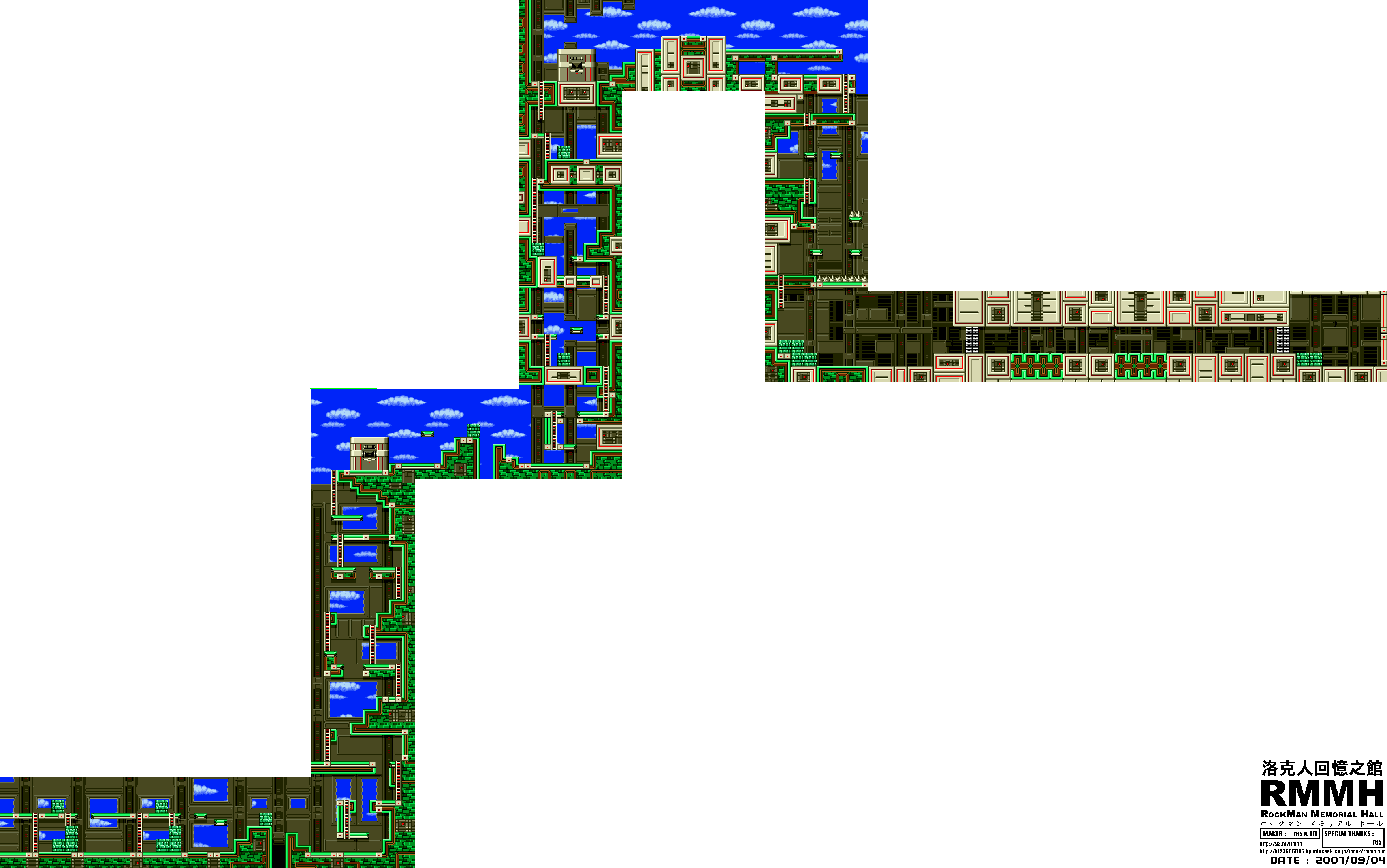 舞台地圖(Stage Map) 01.元祖系列(Classic) - RMMH洛克人回憶之館