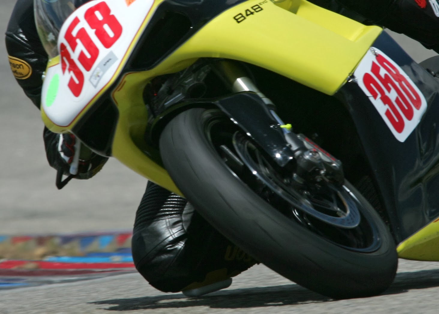 Ducati Racer Chick: Dragging Knee