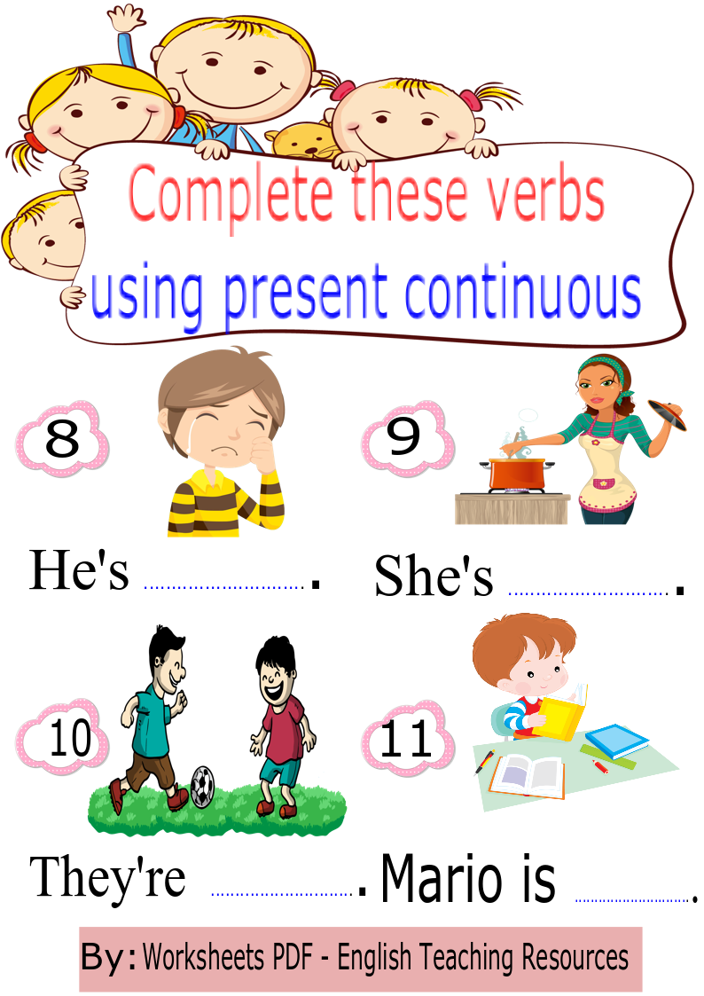 Download (present continuous worksheet) high quality pdf