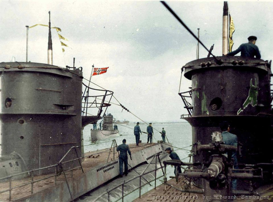 S 613 ex U2518 Roland MORILLOT: Photos coloriées sous-marins type XXI