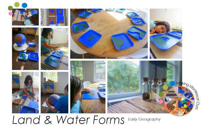 Montessori Land & Water Forms, Globe & 3 Part Cards Including DIY links ...