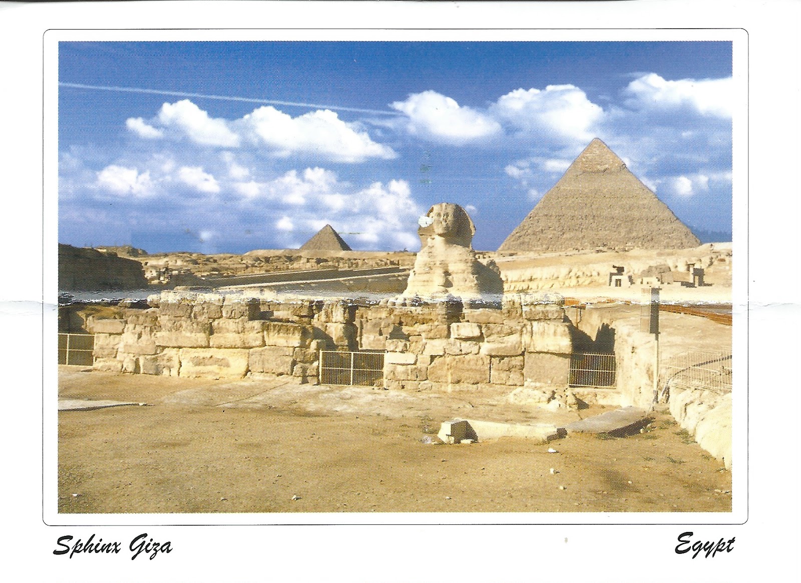 MY POSTCARD-PAGE: EGYPT ~Sphinx - Giza - UNESCO