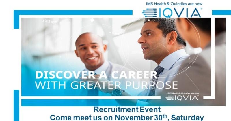 IQVIA Hiring for Clinical Data Management on 30th November 2019!