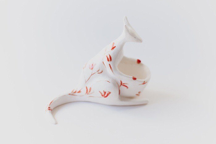 Burntfeather: Clay Kangaroo Planter