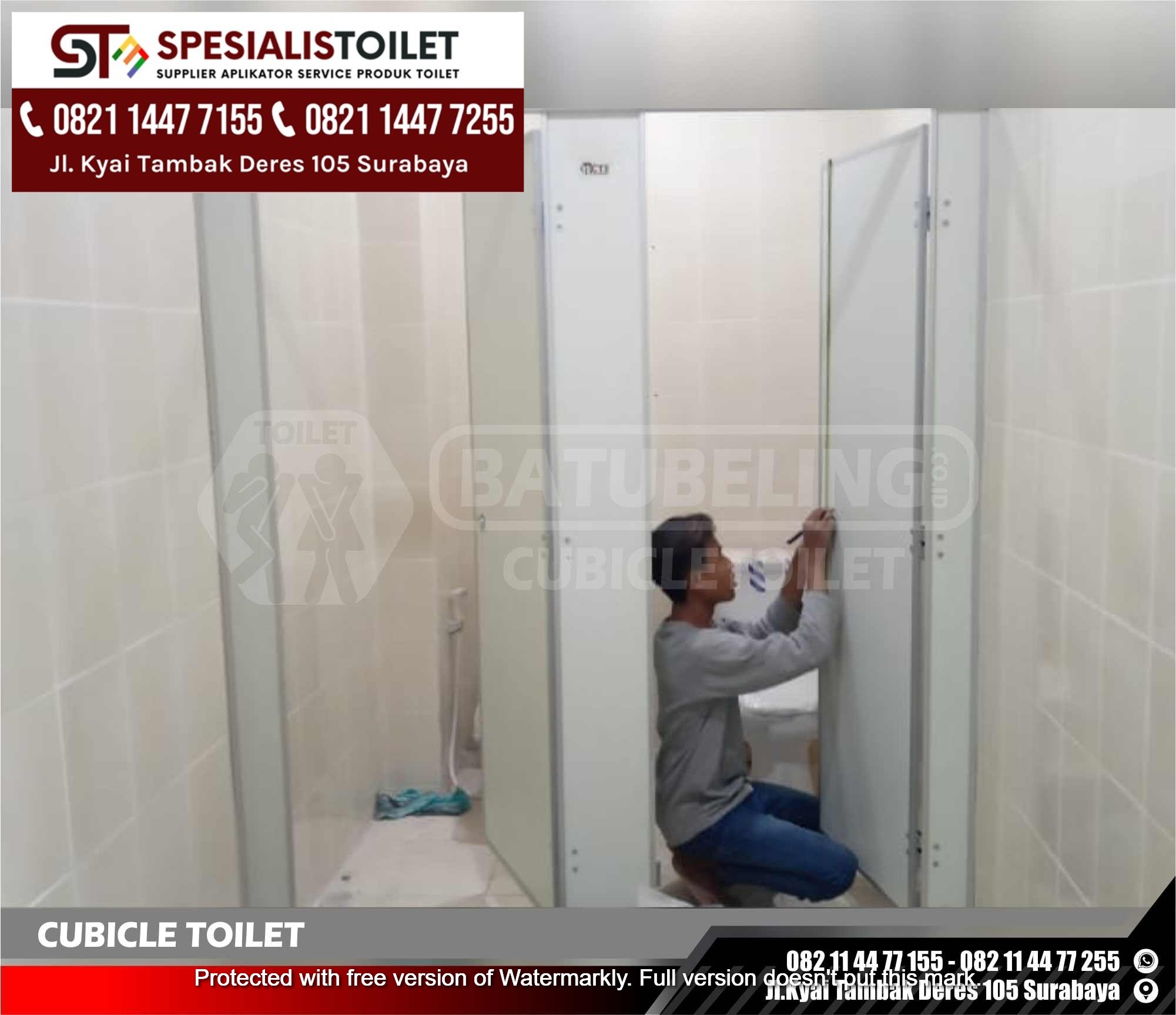 Kontraktor Cubicle Toilet PVC #1 di Tangerang - Spesialis Toilet