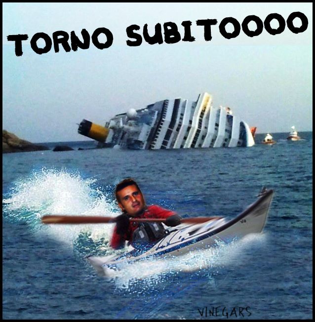 Ci serve una barca più grossa: Un uomo, una merda: parodie su Schettino