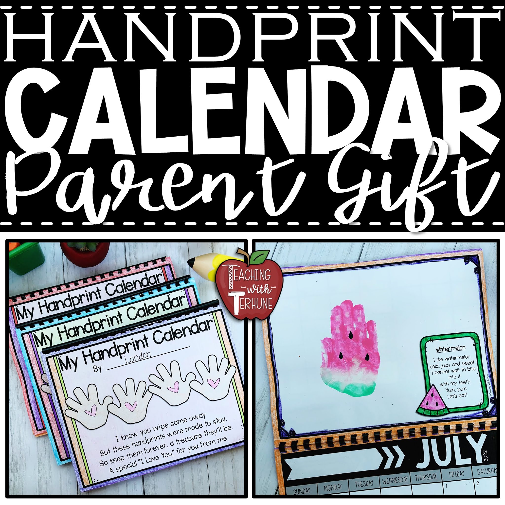 Teaching With Terhune: Handprint Calendar – Student Made Calendar for a ...