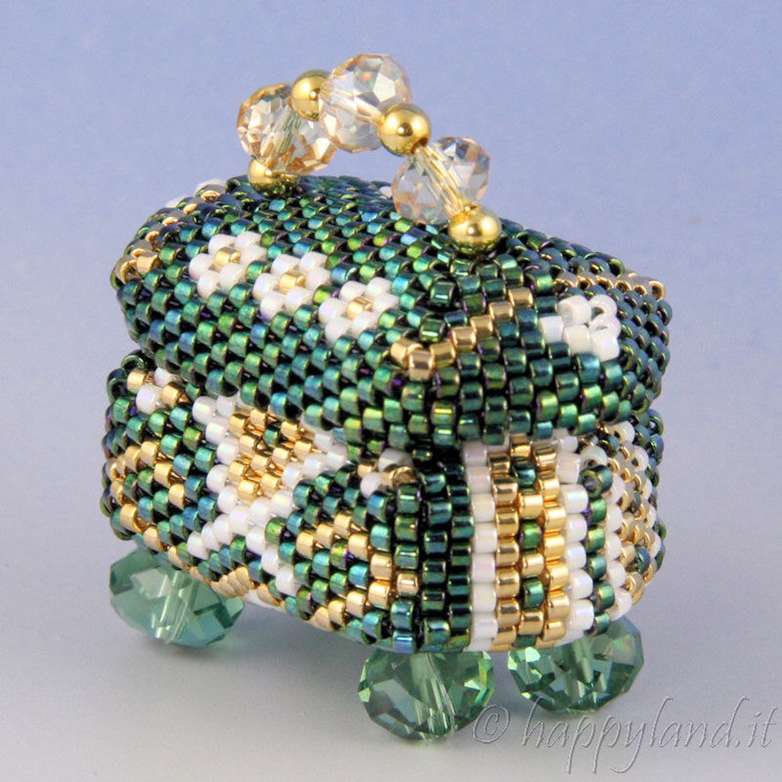 Miniature Beaded Box and Handbag Tutorials by Happyland87 / The Beading Gem