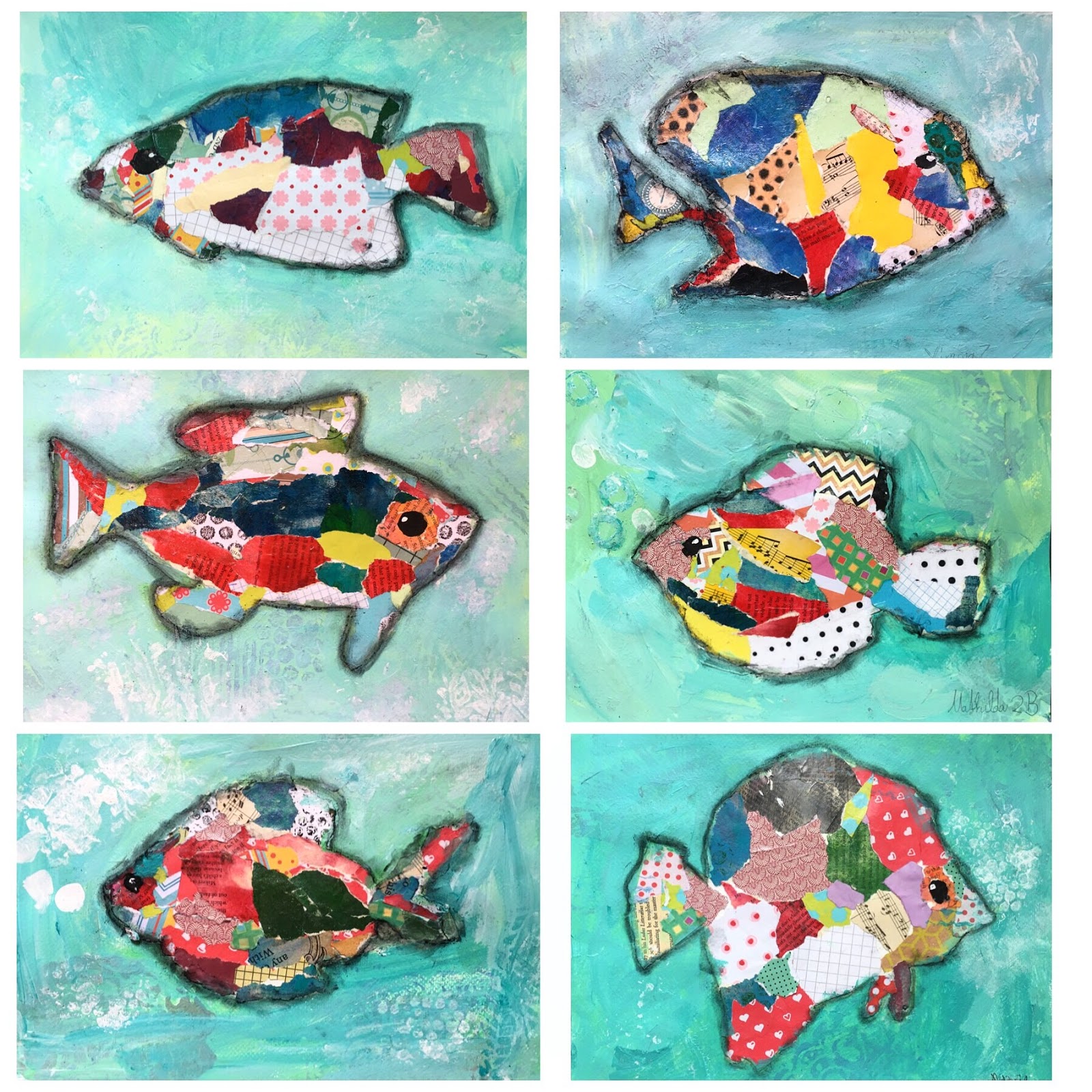 Collage Art For Kids Fish