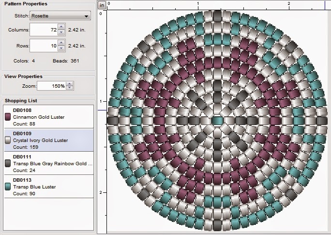 Imaginesque: Beading Pattern 44: Round Motif