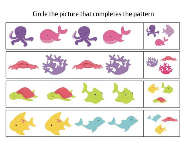 worksheets: Circle The Picture That Completes The Pattern
