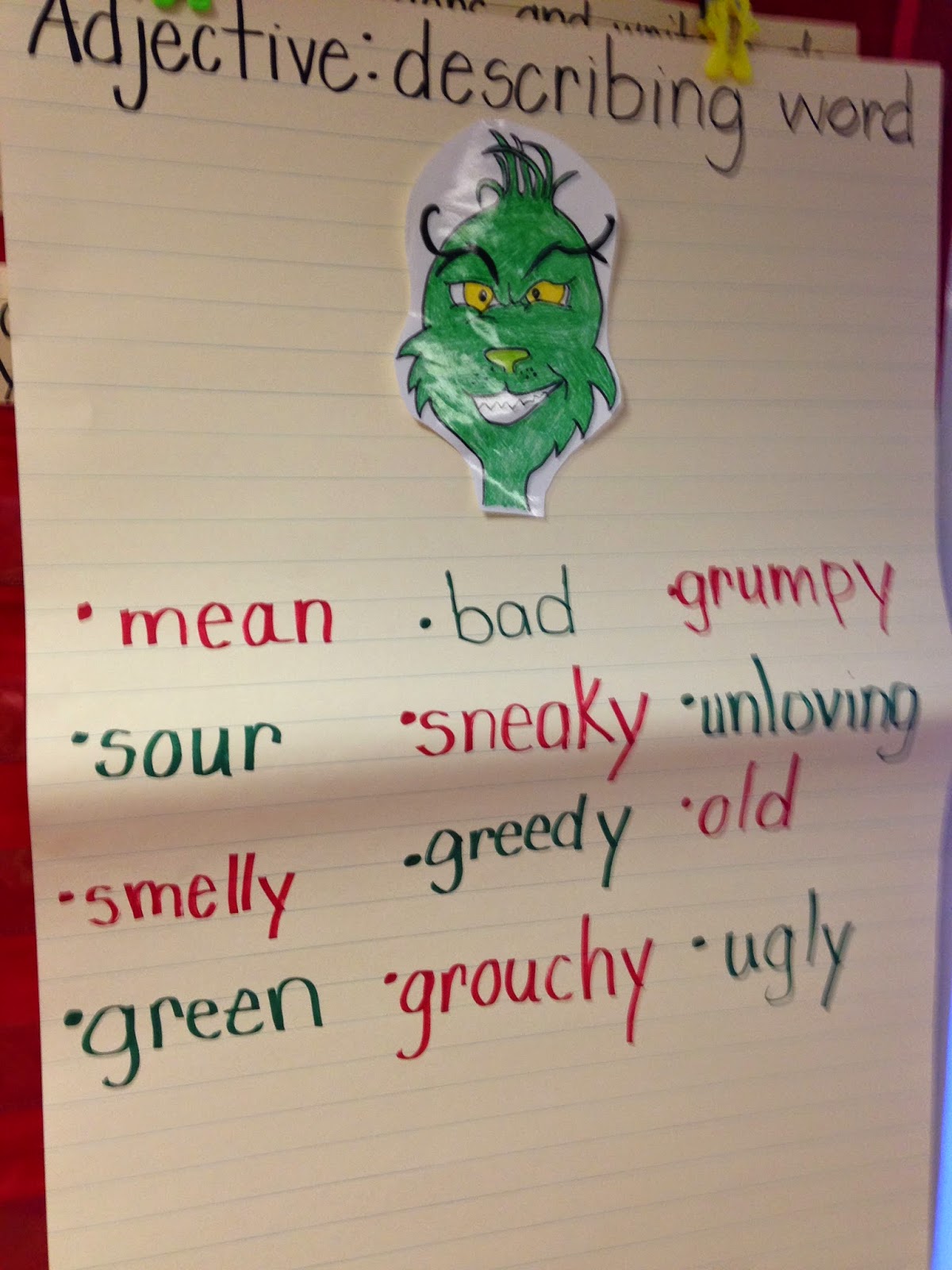 Made In First Grade: The Grinch Adjectives
