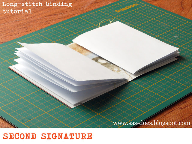 Long-stitch binding tutorial - part 2 | SAS does ...: Long-stitch ...