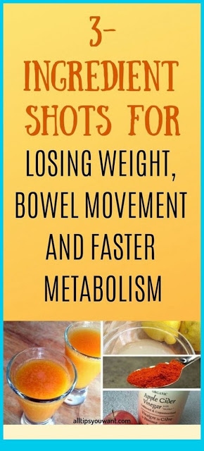 3 Ingredient Shots Towards Losing Weight, Bowel Movement And Faster ...