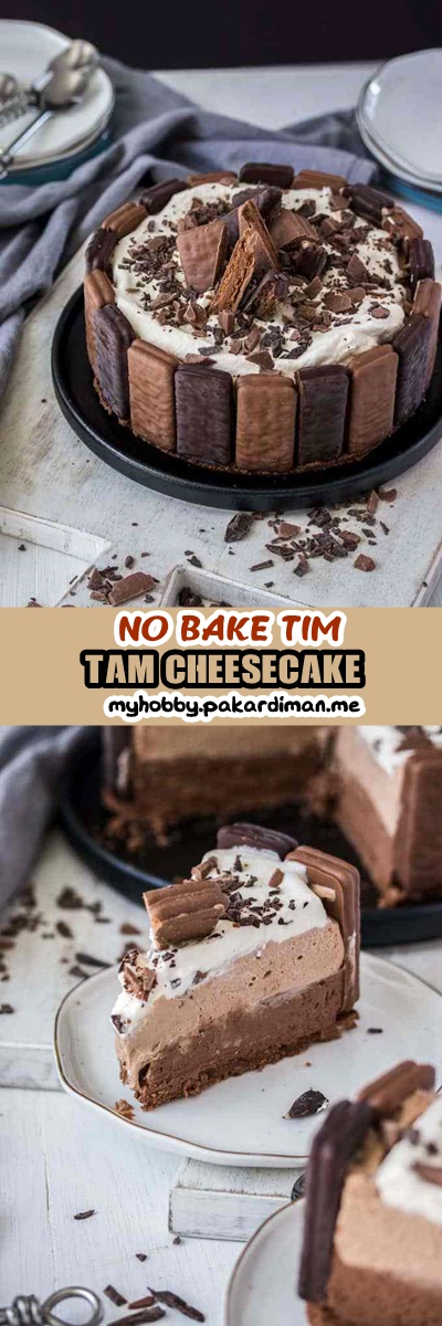 NO BAKE TIM TAM CHEESECAKE - Recipe Kuenak