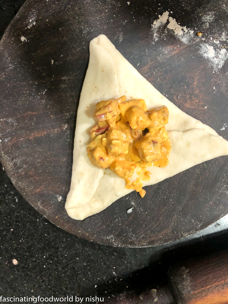 Domino's style Zingy Paneer parcel