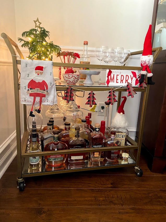 Christmas Bar Cart - My Glittery Heart