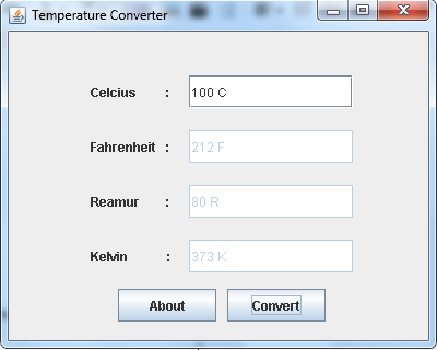 Contoh Program Konversi Suhu Pada Java GUI - Segala Informasi Internet dan Pemrograman