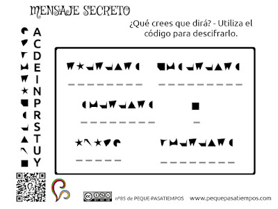 Peque-pasatiempos: Mensajes Secretos