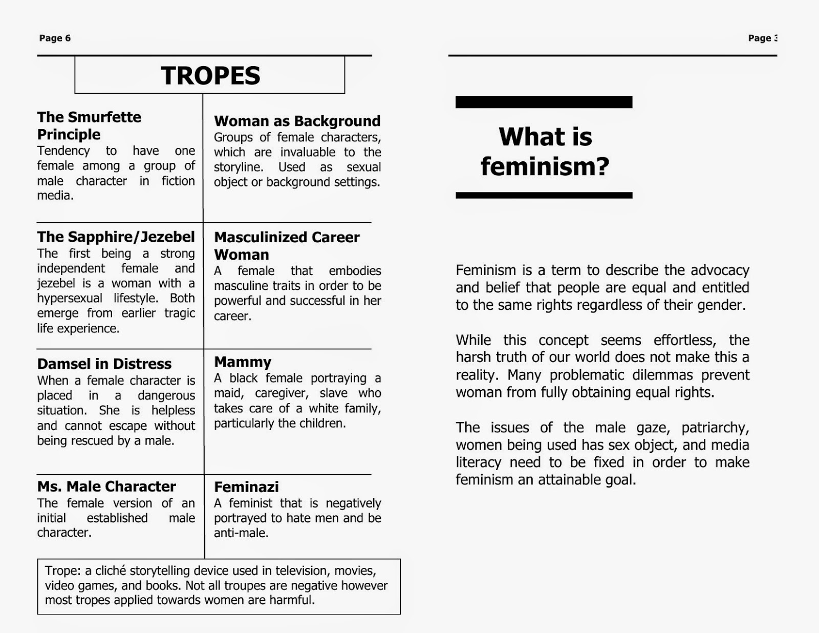 Women and Media FA2014: Final Project - User's Manual: Feminism