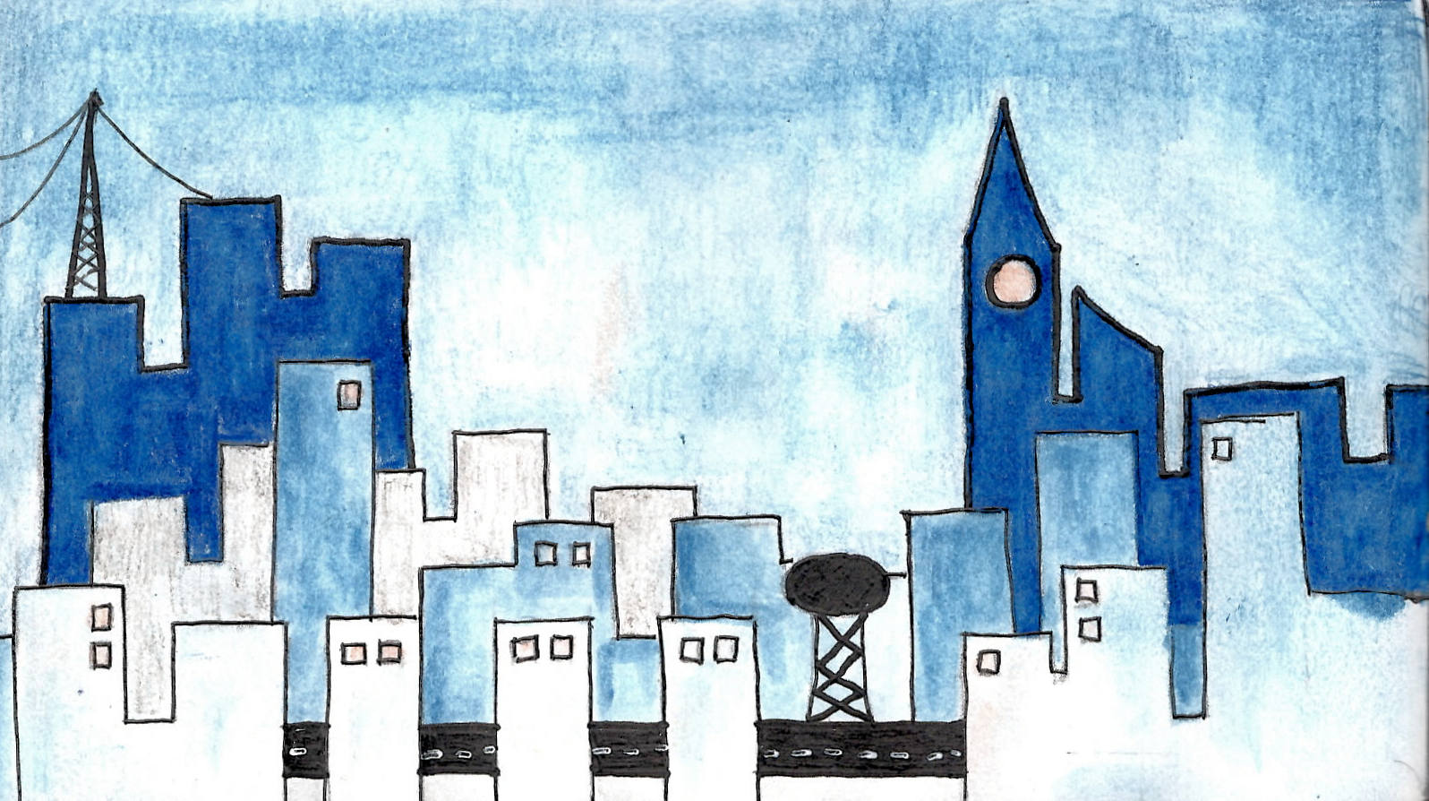 Simple Cityscape Drawings