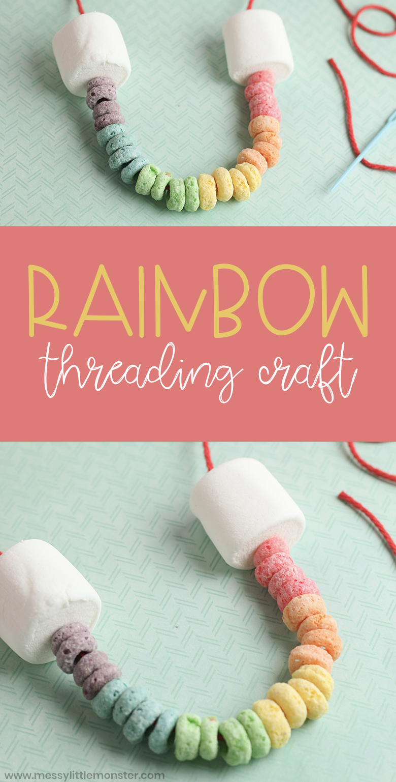 Rainbow Craft for toddlers and Preschoolers - Threading Craft - Messy ...
