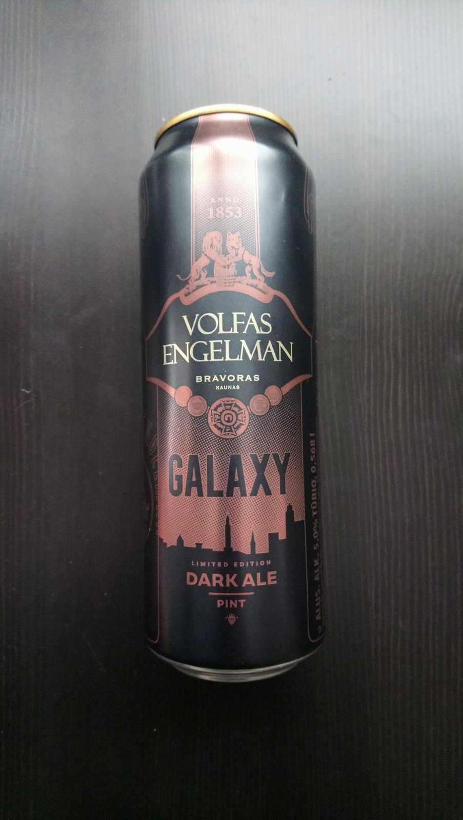 Collection of beer cans: Volfas Engelman - Galaxy - Dark ale