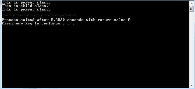 Create a class with a method that prints "This is parent class" and its ...