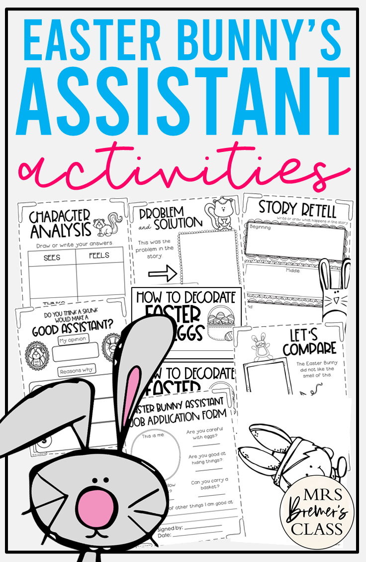 The Easter Bunny's Assistant Book Study Companion Activities | Mrs ...