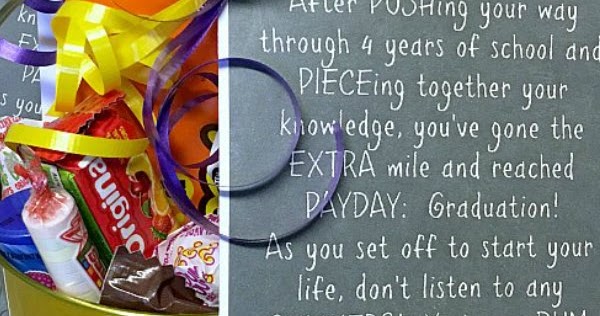 She's Crafty: Candy Bucket Graduation Gift with free printable