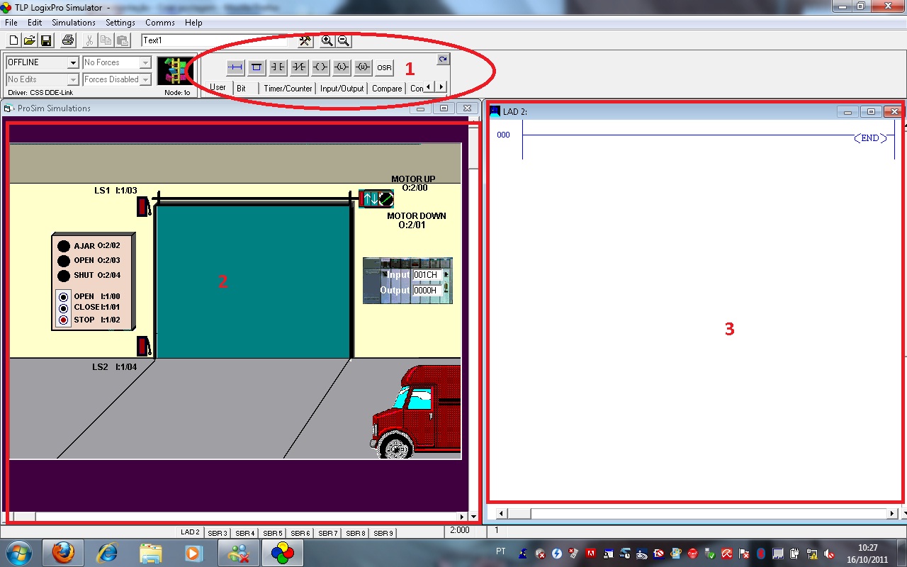 Controle e Instrumentação: Simulação de CLP com LogixPro - Desafio 1