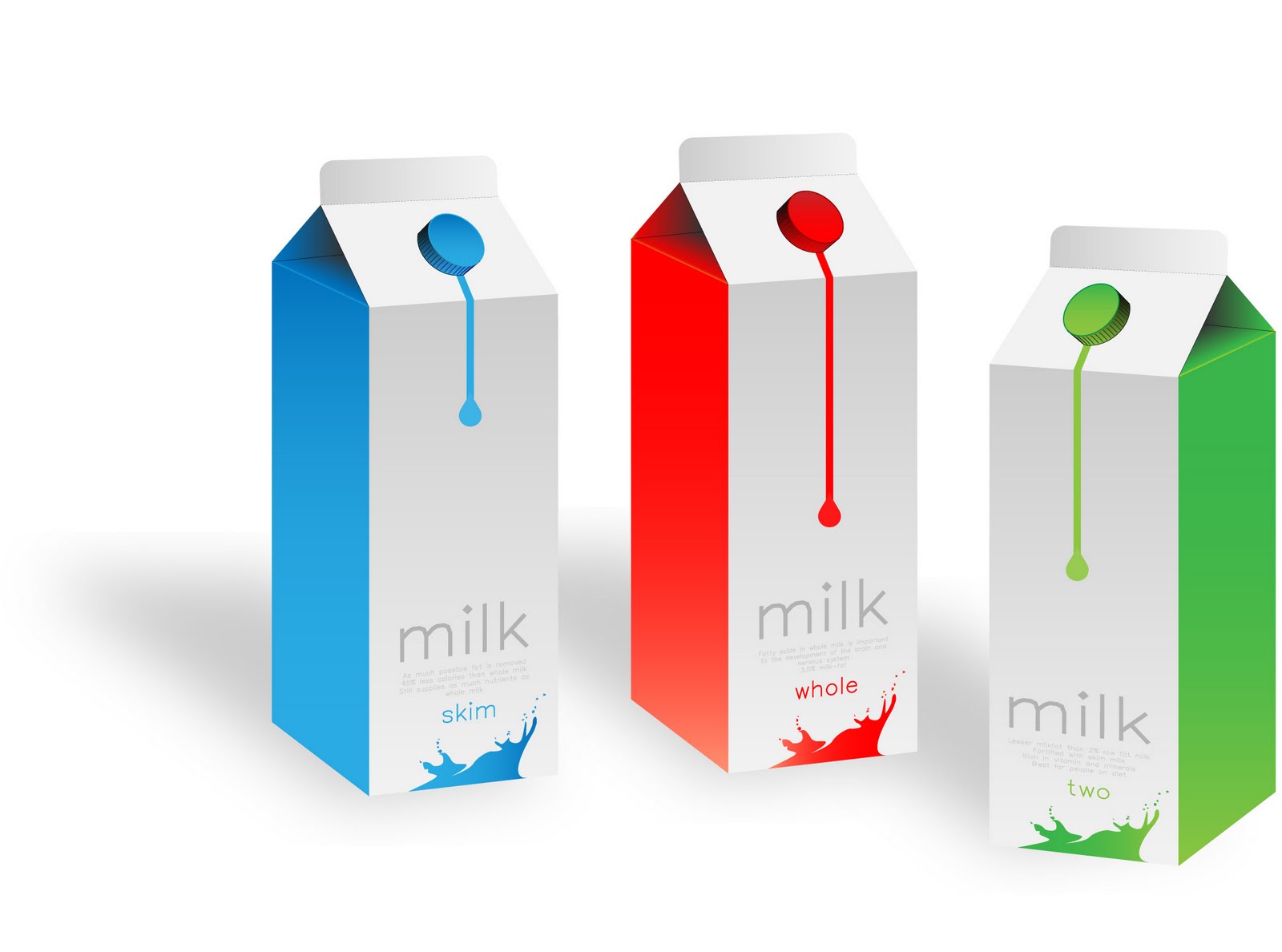 Mis trabajos de Diseño Gráfico: Línea de packaging de leche diseñada ...