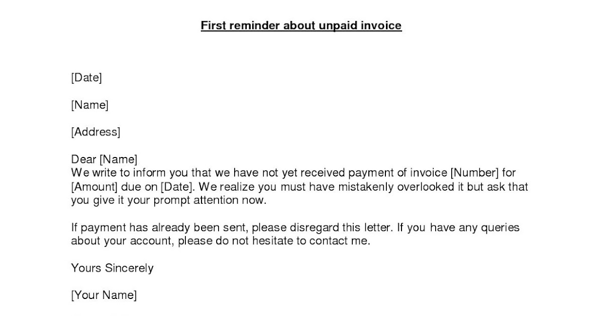 Past Due Invoice Letter Template ~ Resume Letter