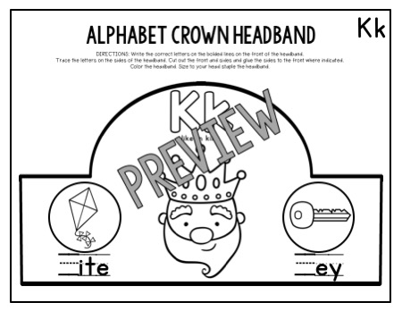 Emily Jane Creates: CROWN HEADBANDS-Alphabet, Blends, Digraphs, Magic e ...
