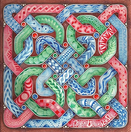 Enthusiastic Artist: Celtic knot tangle sampler
